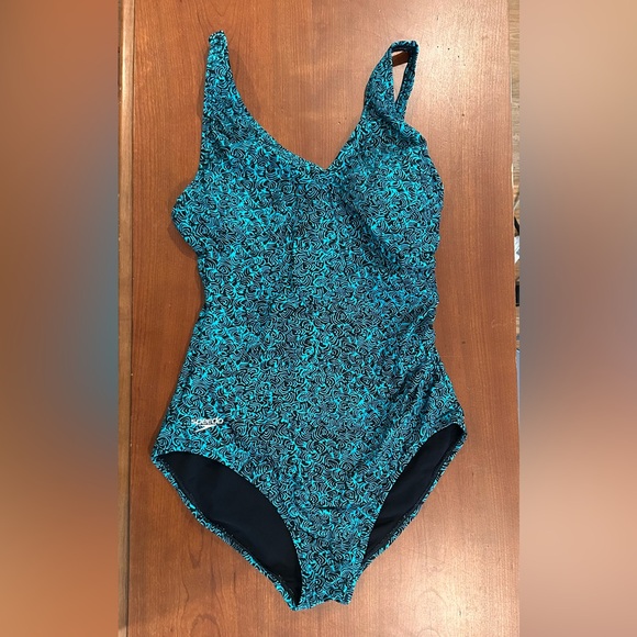 Speedo | Swim | Speedo Teal Patterned One Piece Swimsuit Size 8 | Poshmark